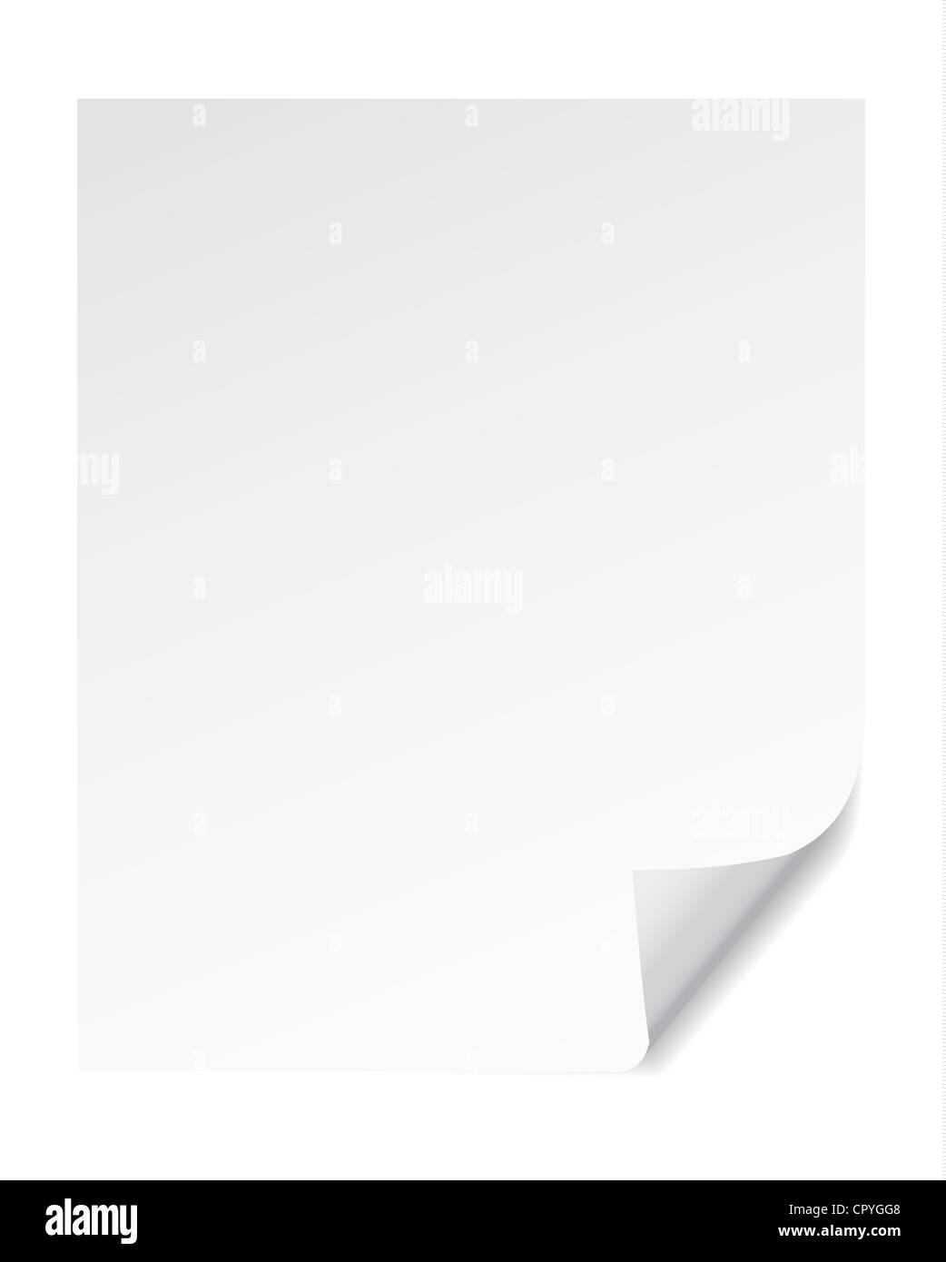vector illustrations of paper page corner curl effects Stock Photo - Alamy