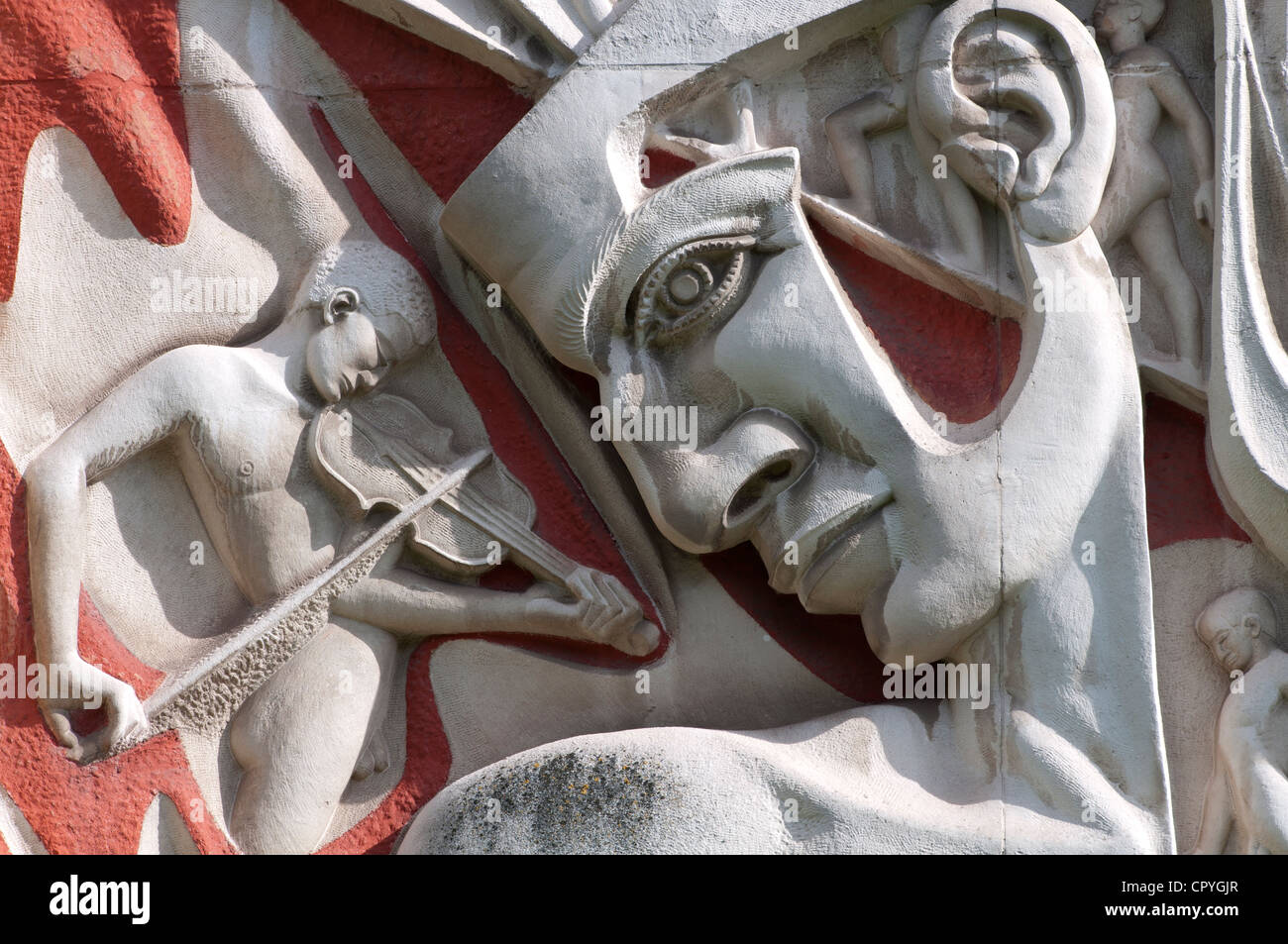 Man`s Struggle by Walter Ritchie, The Herbert, Coventry, UK Stock Photo ...