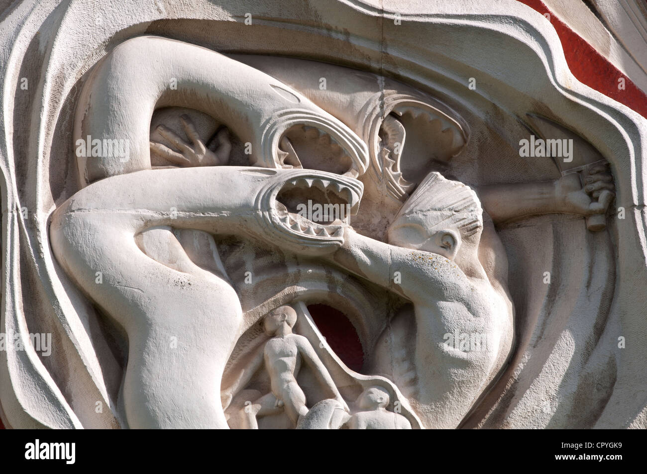 Man`s Struggle by Walter Ritchie, The Herbert, Coventry, UK Stock Photo ...
