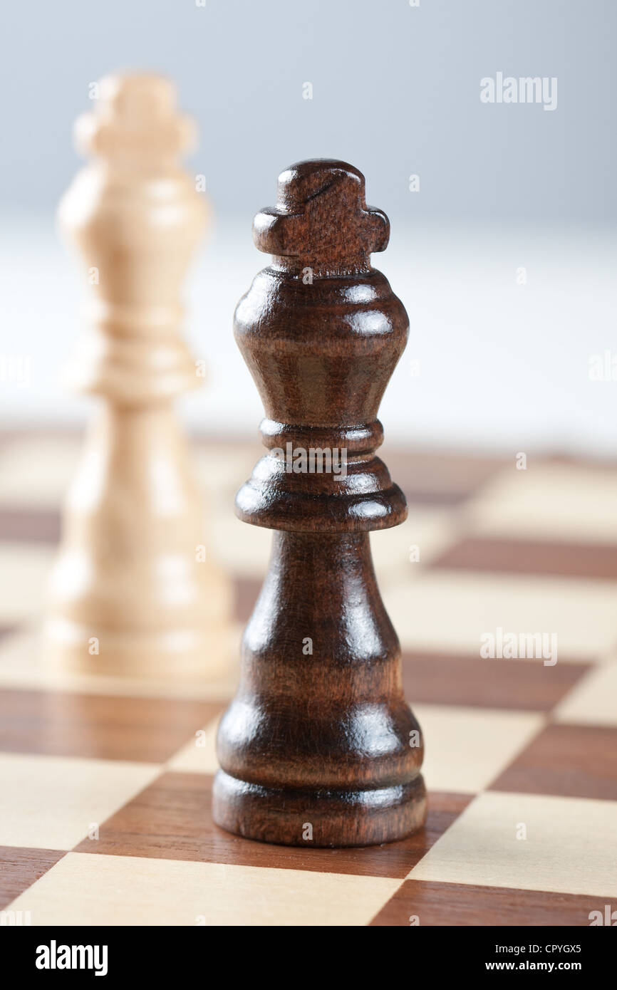 Two kings on chess board Stock Photo - Alamy