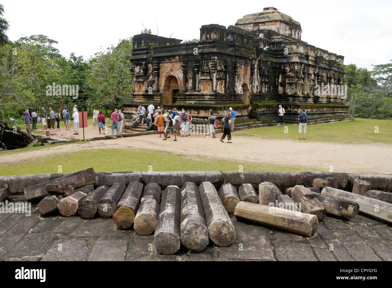 Ruins of Thuparama gedige in Dalada Maluva Quadrangle, Polonnaruwa, Sri ...