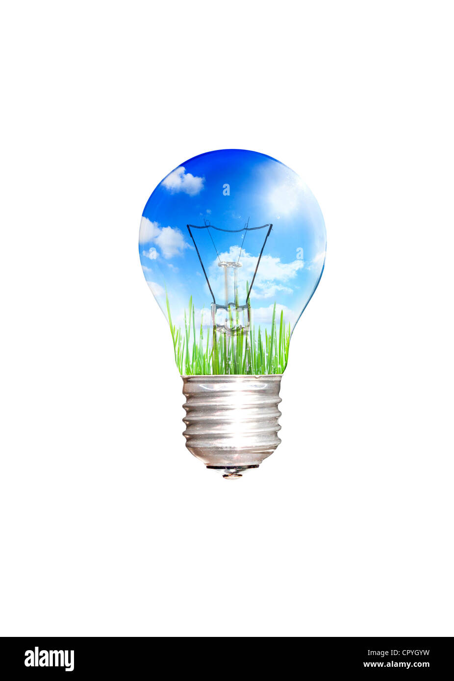 Recycle symbol eco bulb Cut Out Stock Images & Pictures - Alamy