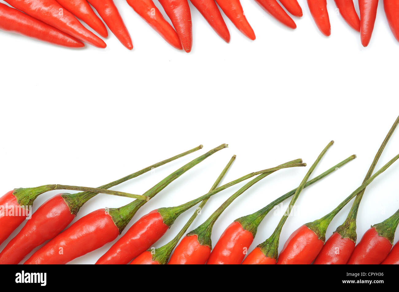 Red hot chili peppers border Stock Photo - Alamy