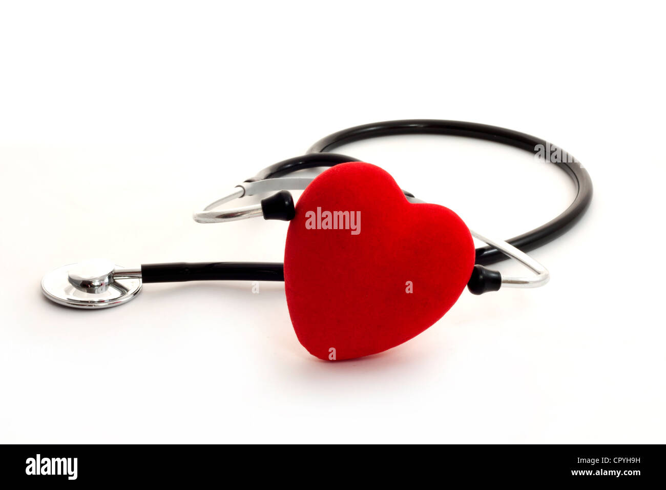 Heart and stethoscope love medicine Stock Photo - Alamy