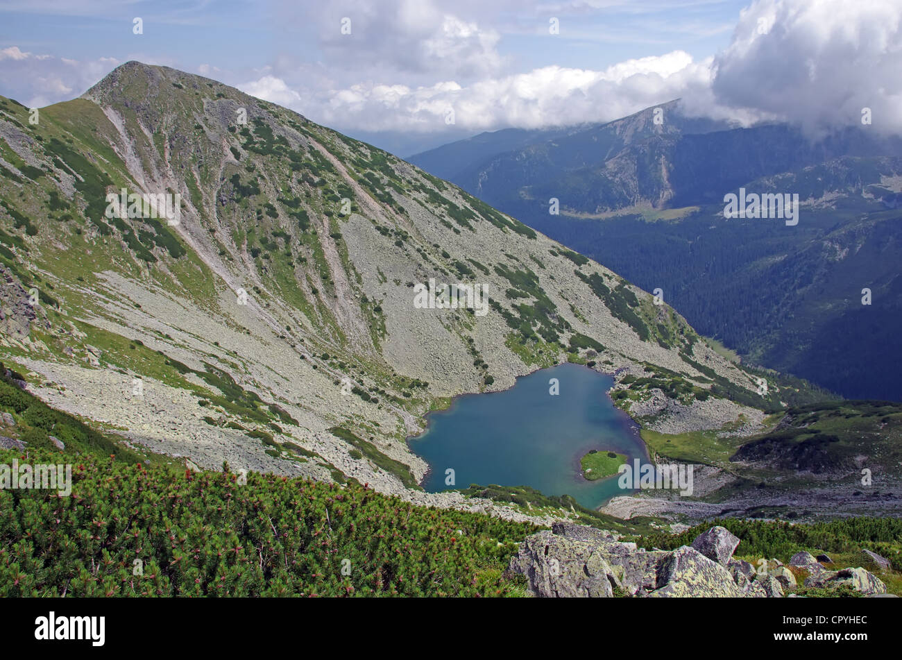 Lake on the mountain (Retezat National Park Stock Photo - Alamy