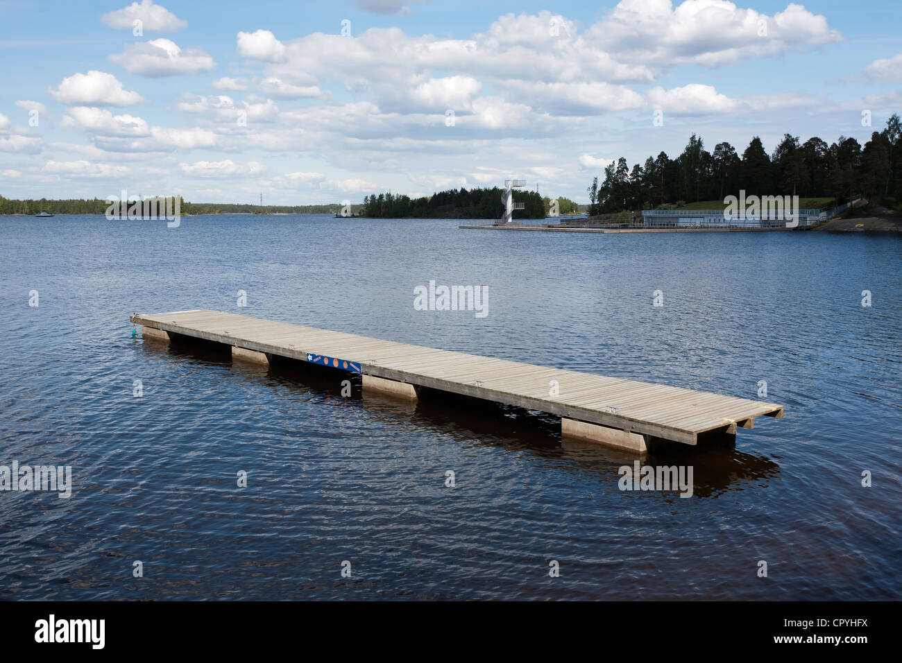 A jetty in lake, Finland Stock Photo - Alamy