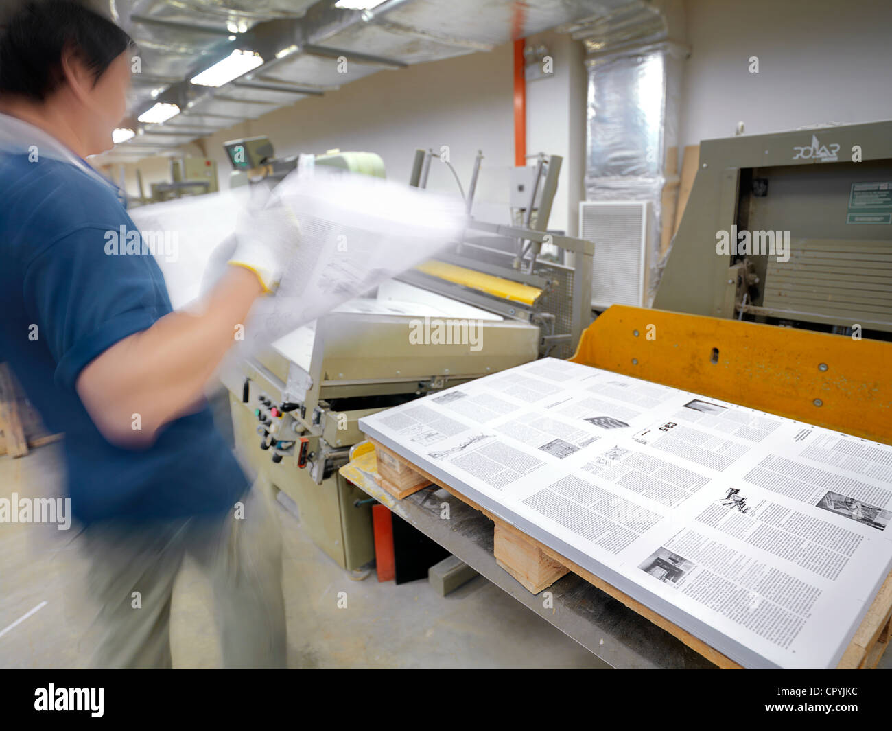 A full scale printing press in Singapore Stock Photo - Alamy