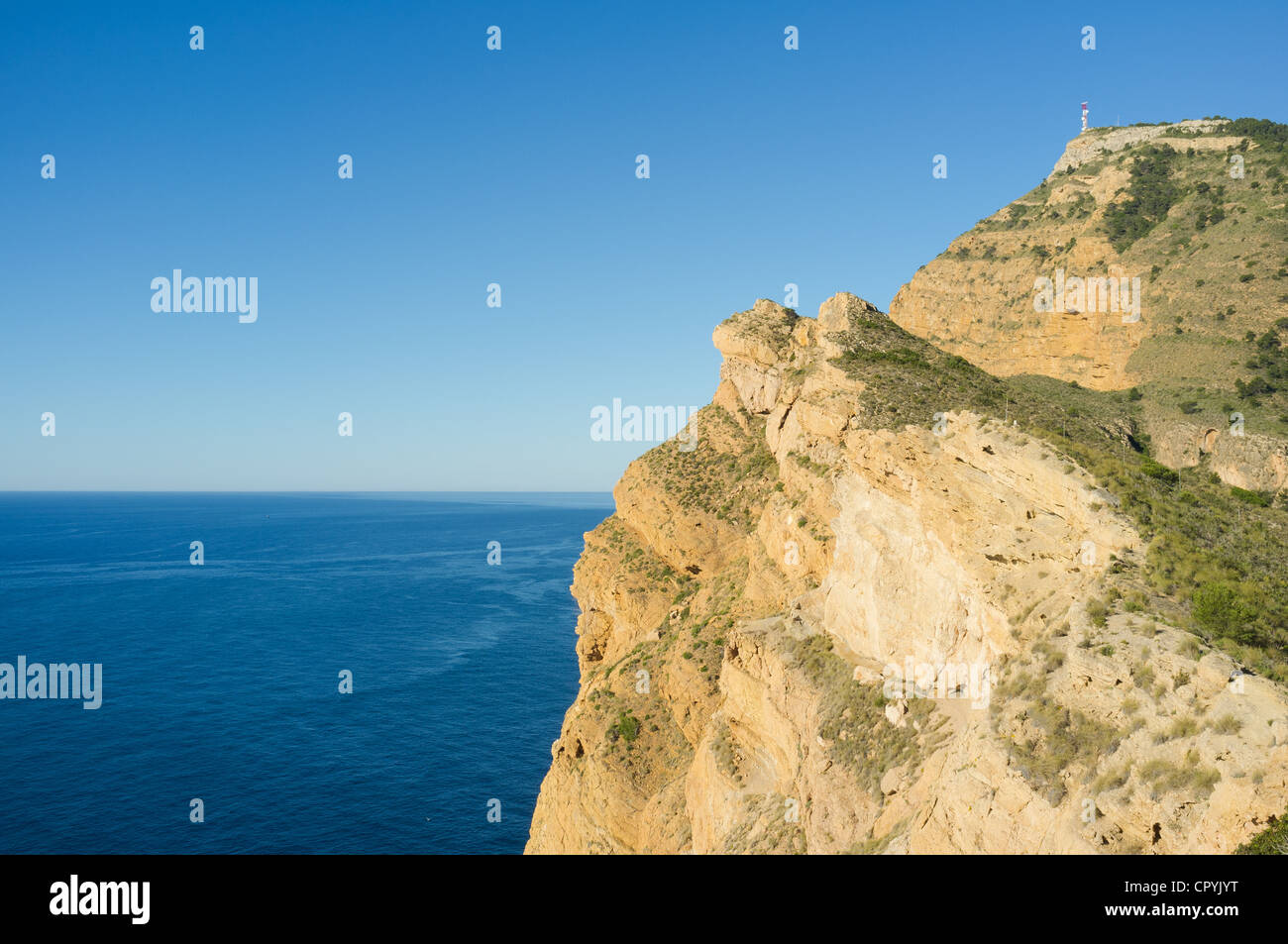 The dramatic cliffs of Sierra Helada, Costa Blanca, Spain Stock Photo ...