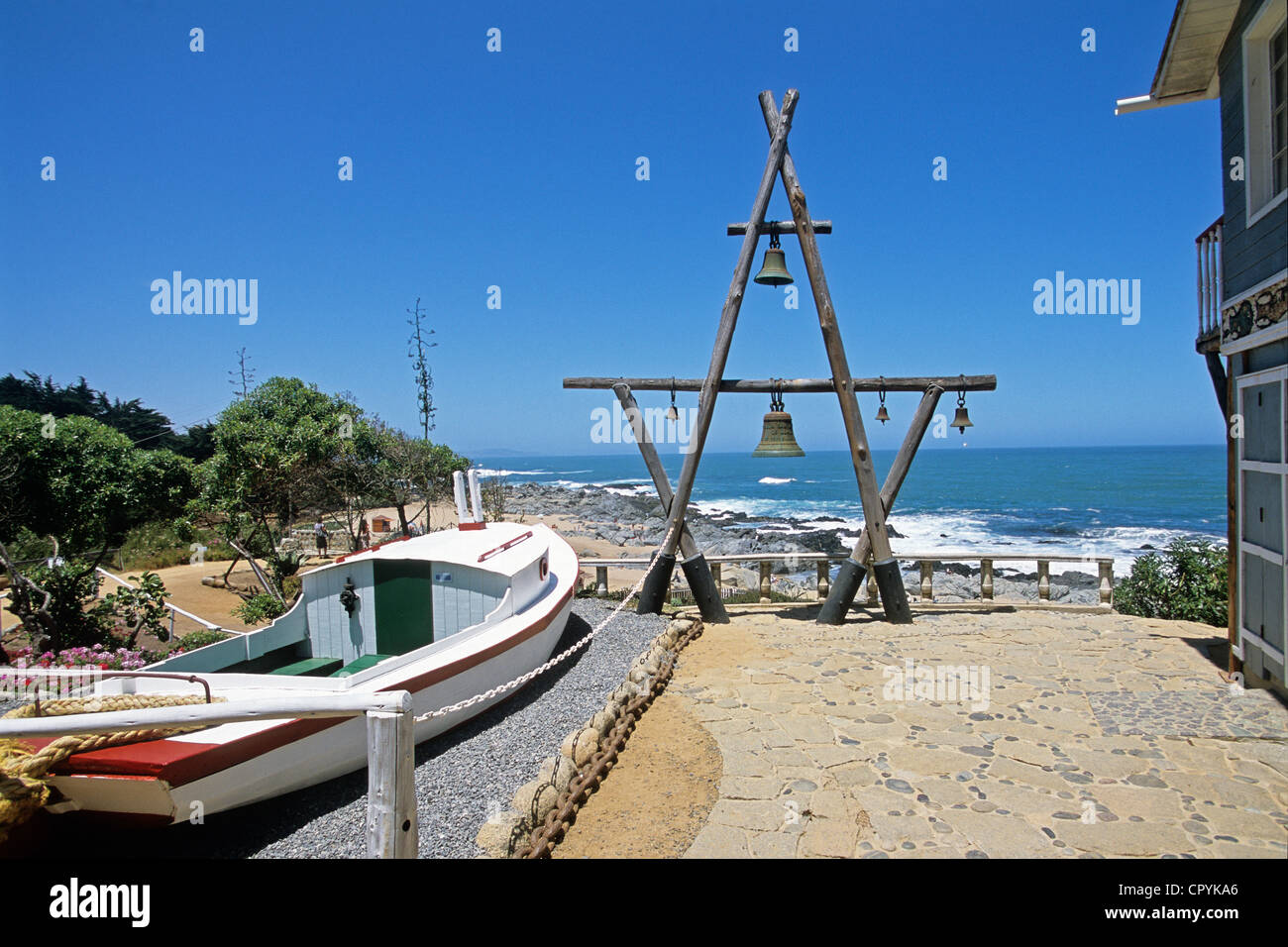 Chile, Valparaiso Region, Isla Negra, the house museum of Pablo Neruda ...