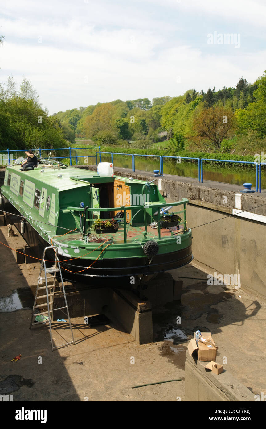 Canal boat drydock dock hi-res stock photography and images - Alamy