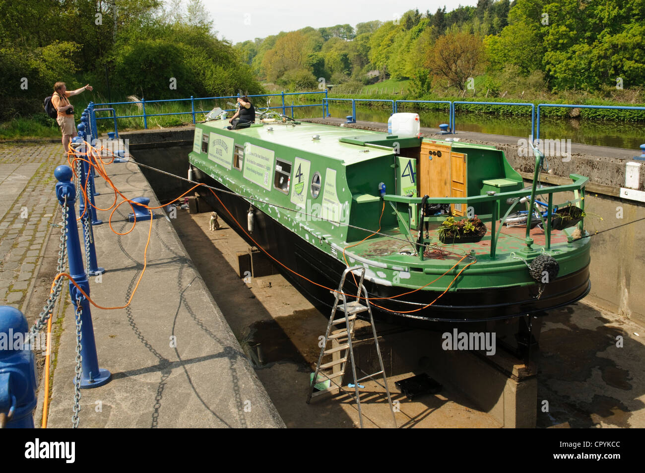 Canal boat drydock dock hi-res stock photography and images - Alamy