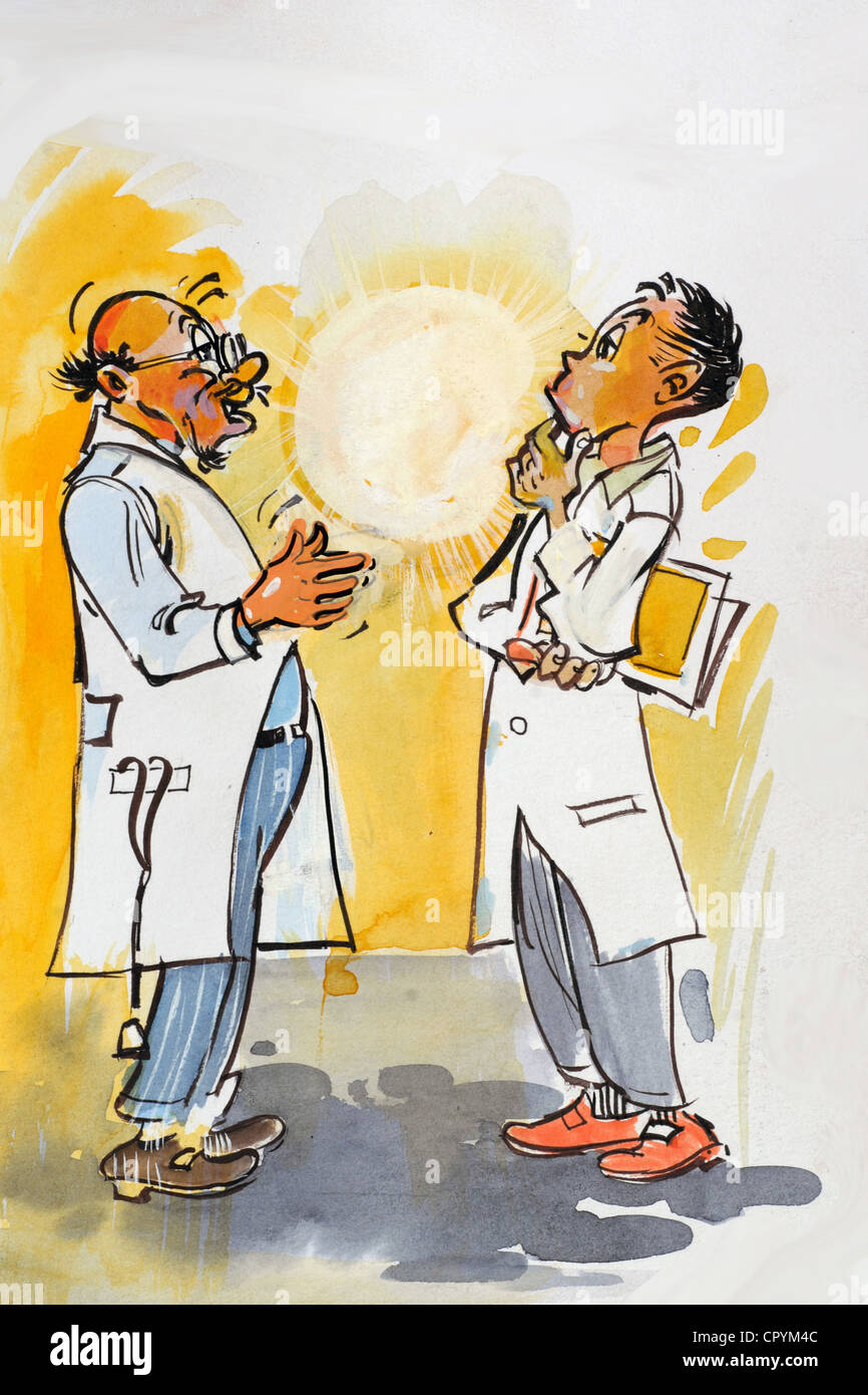Doctors cartoon hi-res stock photography and images - Alamy