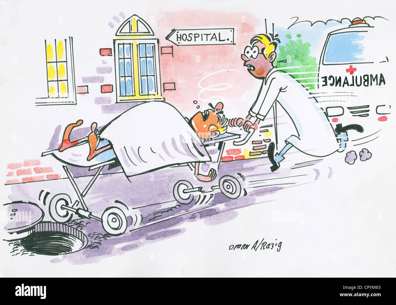 Cartoon ambulance hi-res stock photography and images - Alamy