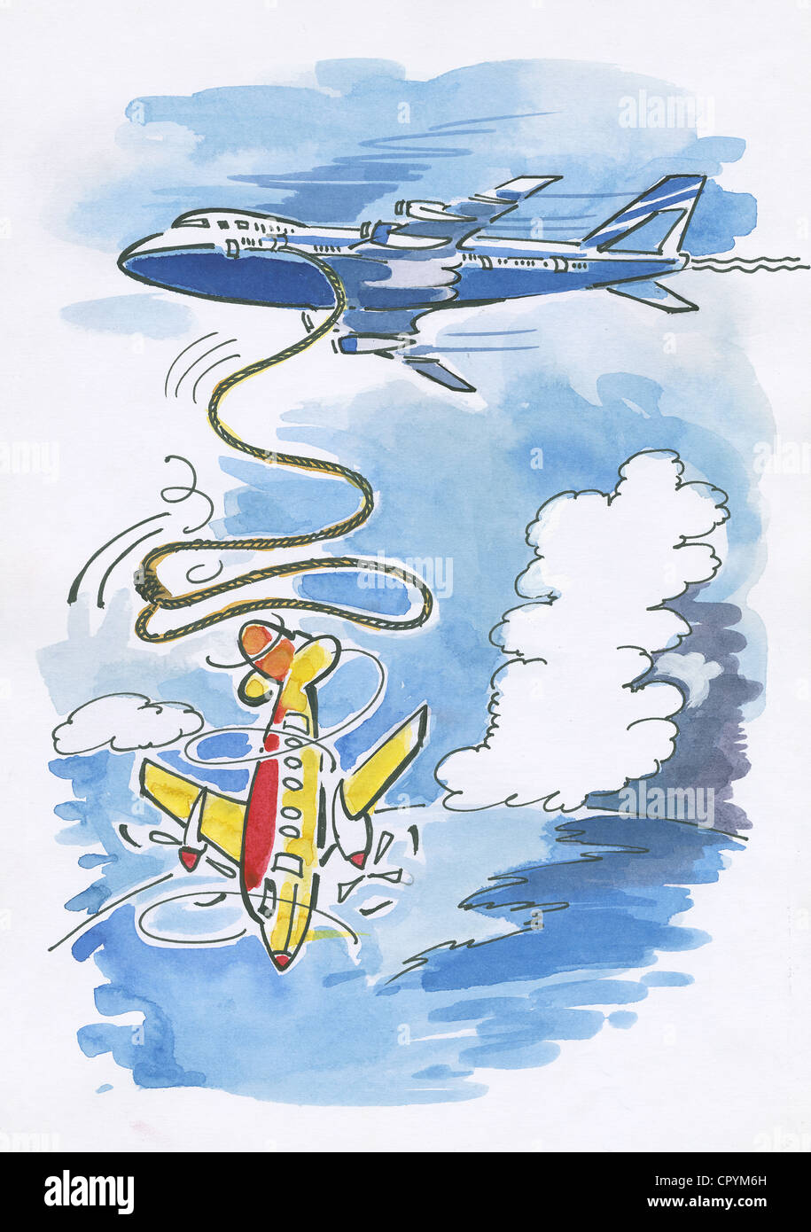 Cartoon plane hi-res stock photography and images - Alamy