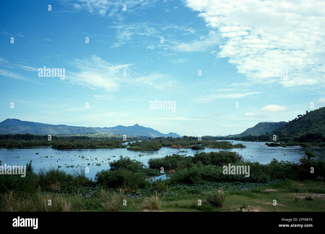 An inland delta on the river Nile close to the Ugandan border Stock ...