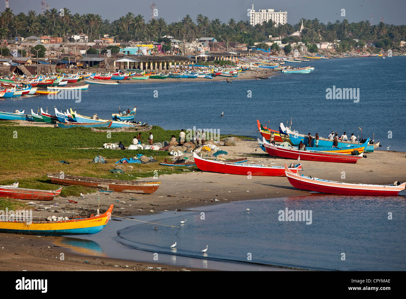 India, Kerala State, fishing village of Kollam Stock Photo - Alamy
