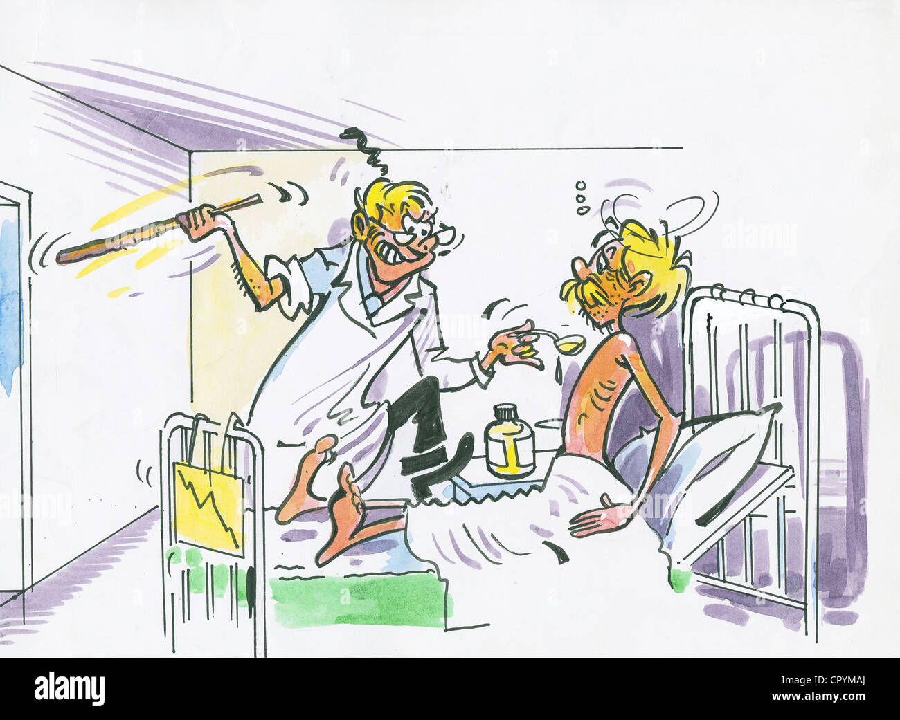 Cartoon doctor patient hi-res stock photography and images - Alamy