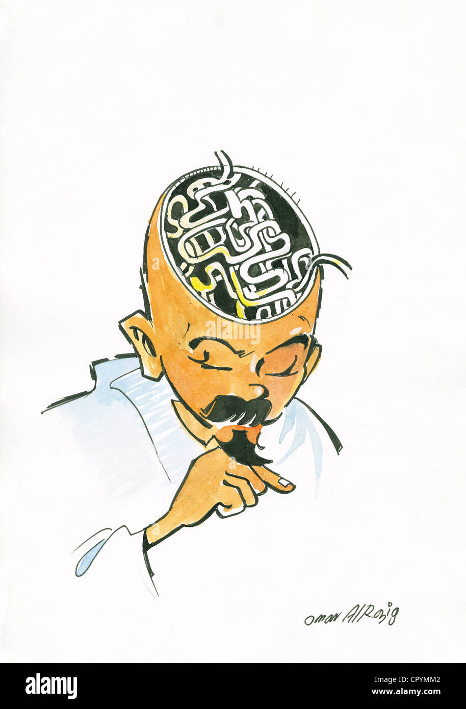 The mind at work Stock Photo - Alamy