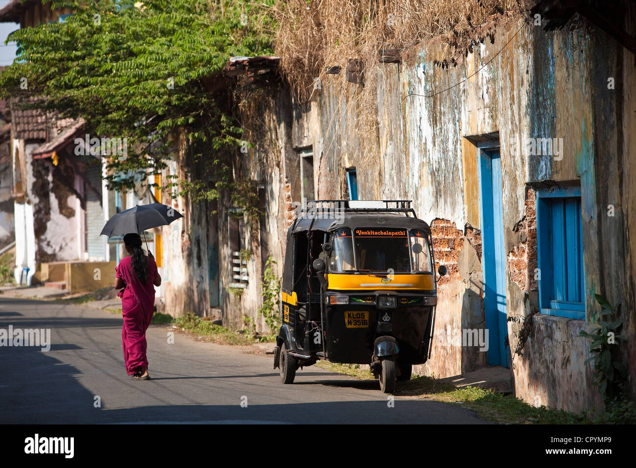 India, Kerala State, Kochi (Cochin), colonial historical centre, Bazaar ...