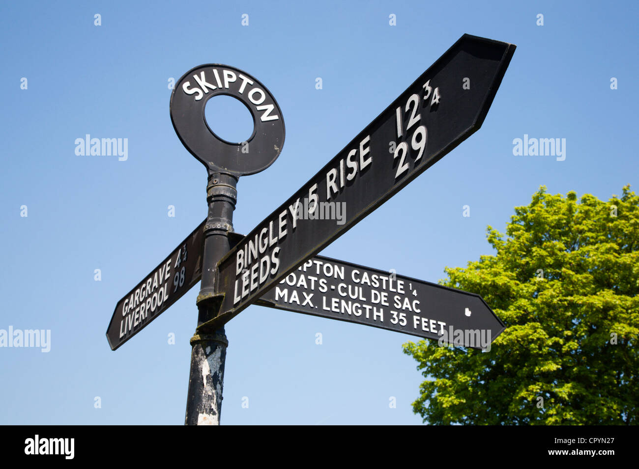 Canal Junction Sign at Skipton Canal Basin North Yorkshire England ...