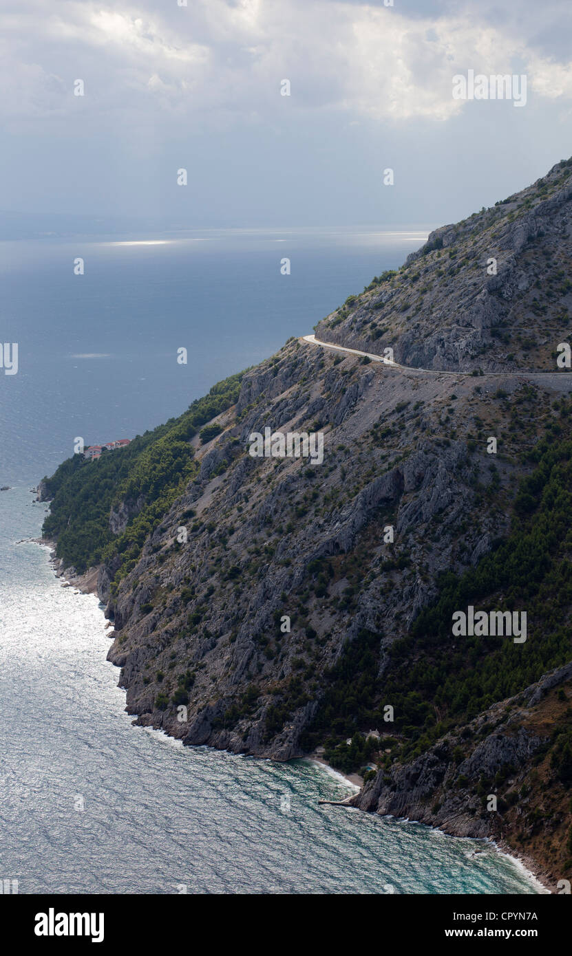 Mountainous coast between Carevici and Pisak, Croatia, Europe Stock ...