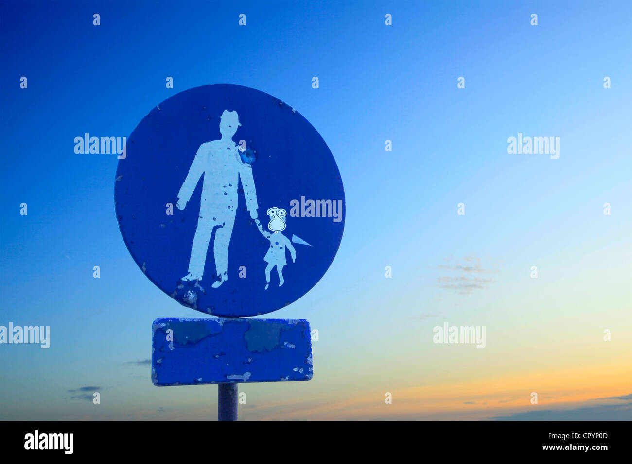 Pedestrian path signs hi-res stock photography and images - Alamy