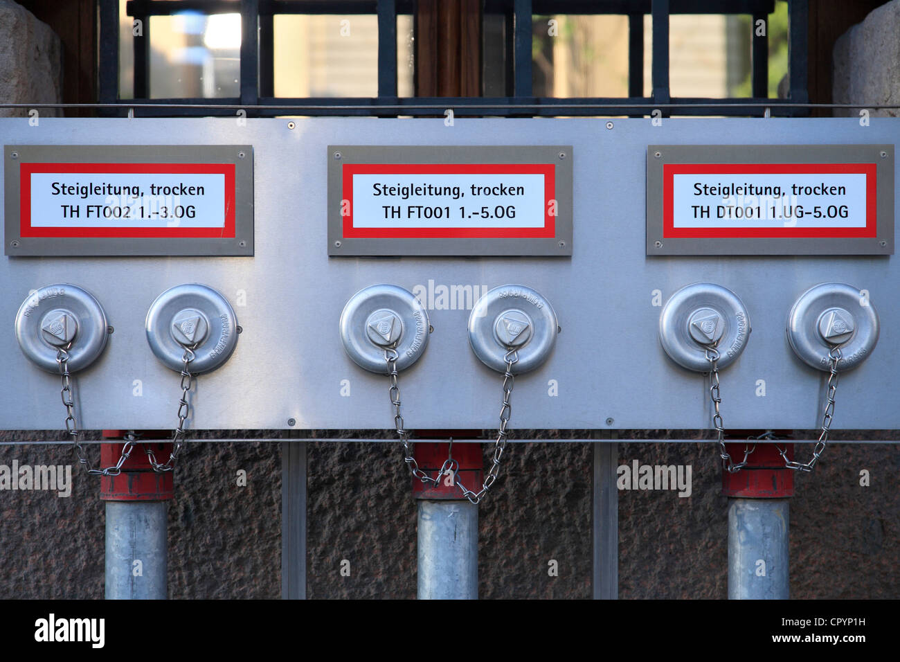 Dry risers for firefighters, fire prevention, fire fighting water ...