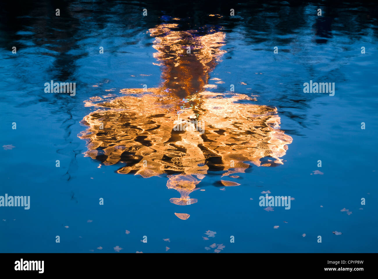 Chairoplane, feflection in the river Spree, Berlin, Germany, Europe ...