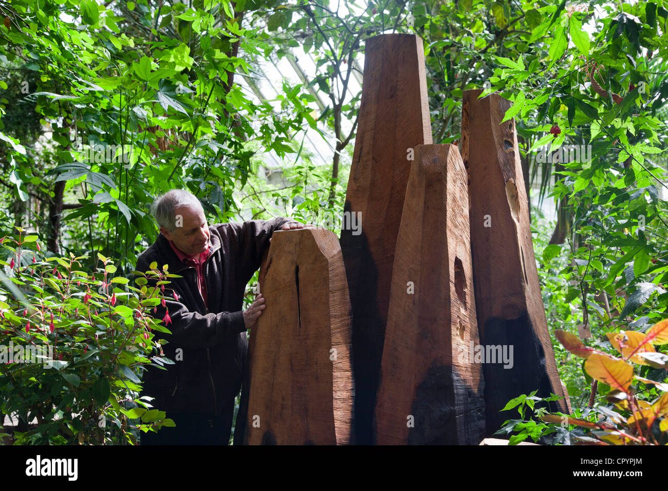 7 June 2012, Sculptures by English artist David Nash are on display at ...
