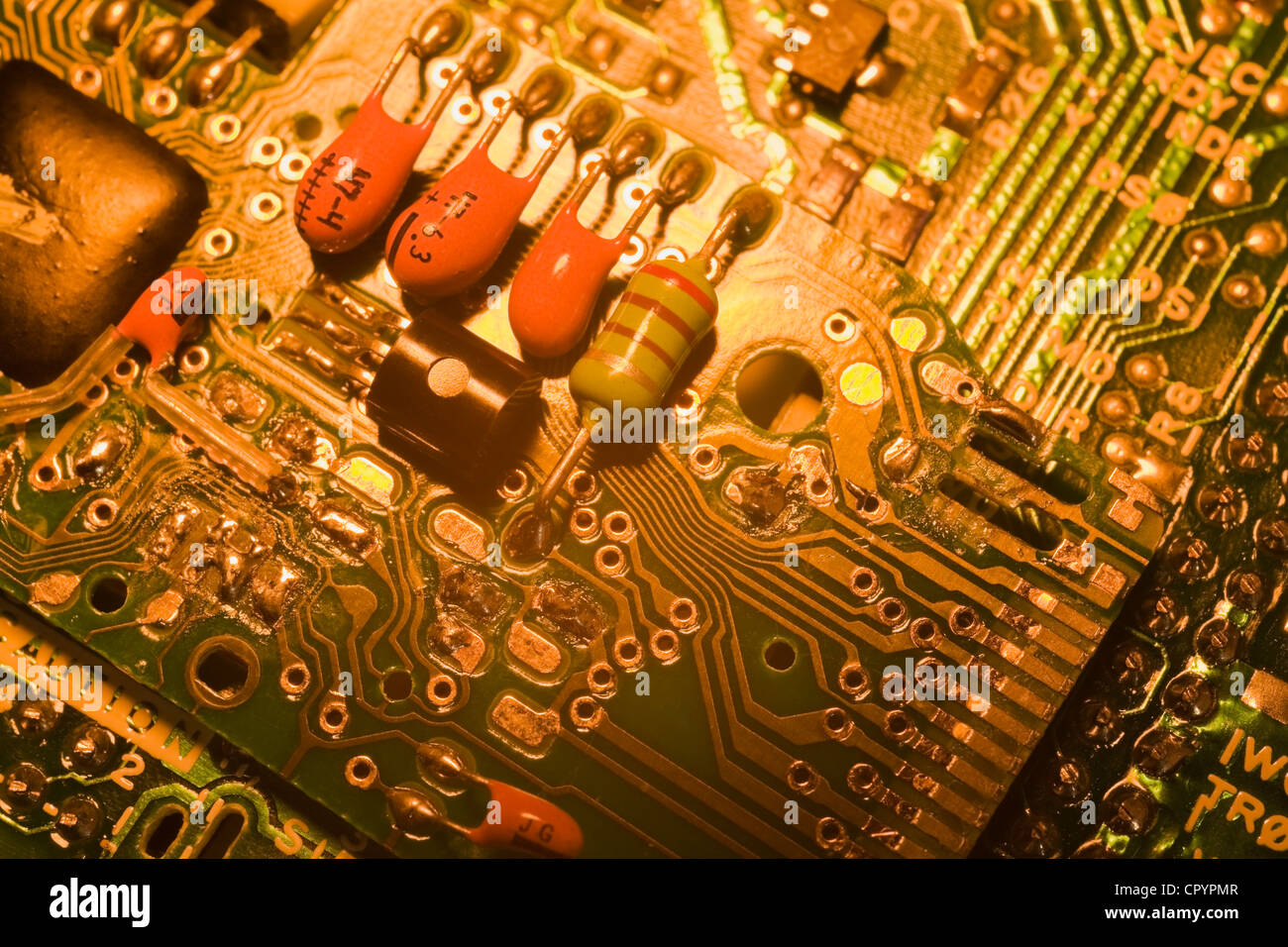 Close-up of a computer circuit board Stock Photo - Alamy