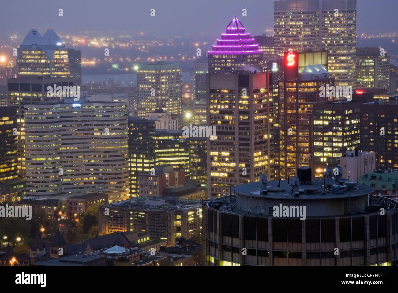 Montreal skyline from mount royal hi-res stock photography and images ...