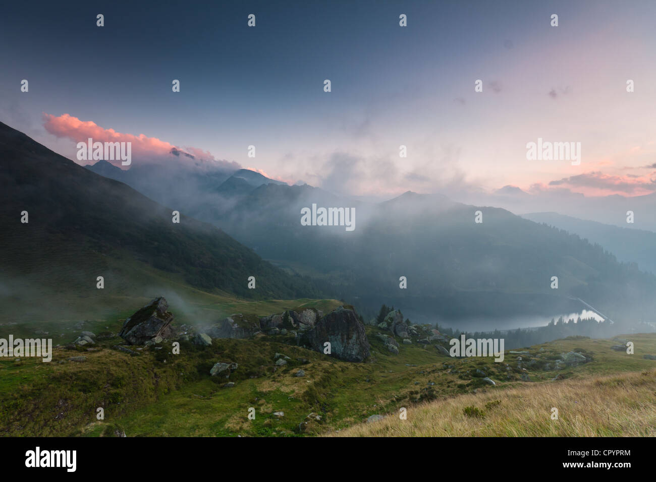 Evening in the Glarus Alps, Canton Glarus, Switzerland, Europe Stock ...