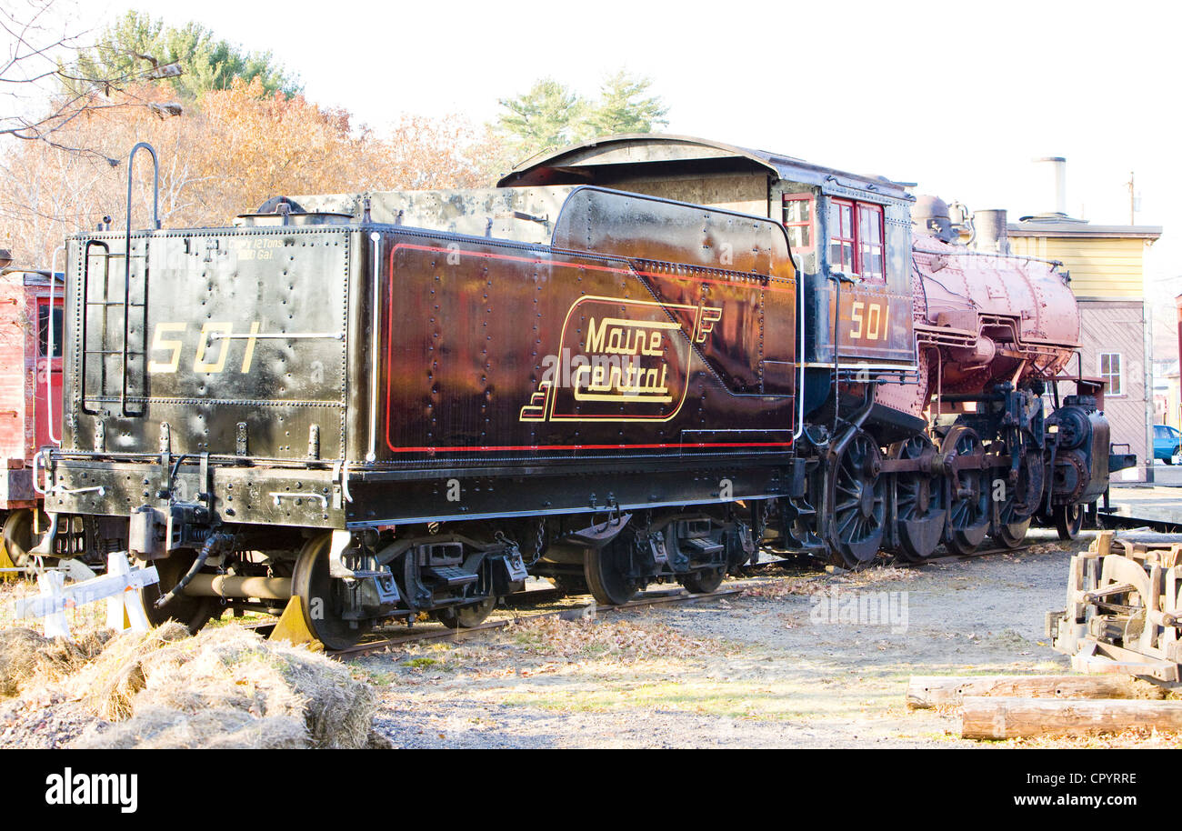 steam locomotive, Railroad Museum, North Conway, New Hampshire, USA ...