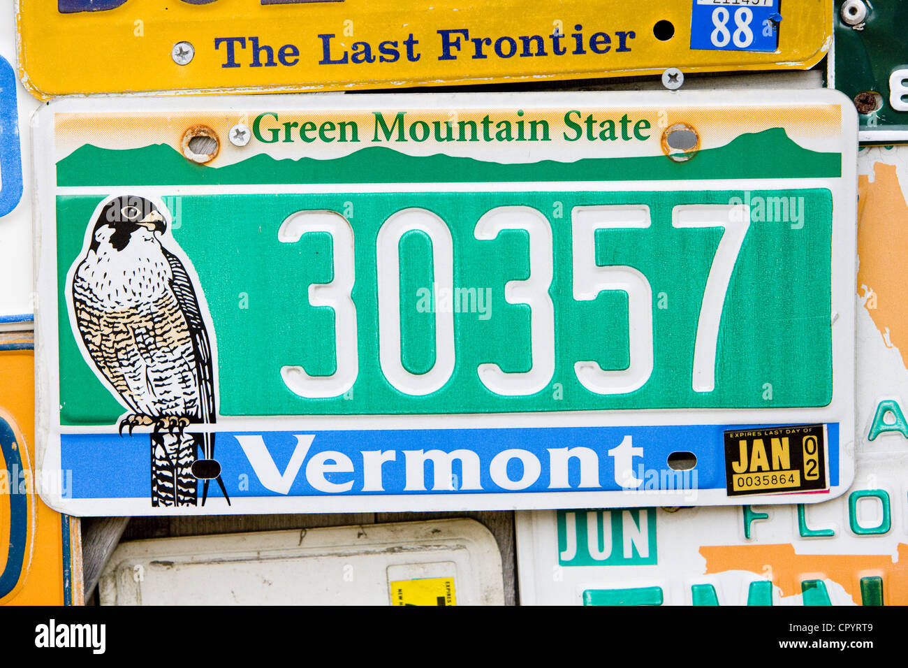 registration number, Vermont, USA Stock Photo - Alamy