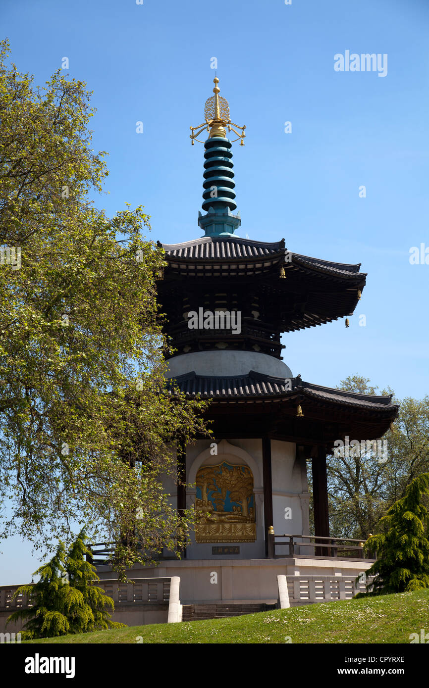 Peace Pagoda in Battersea Park - London UK Stock Photo - Alamy
