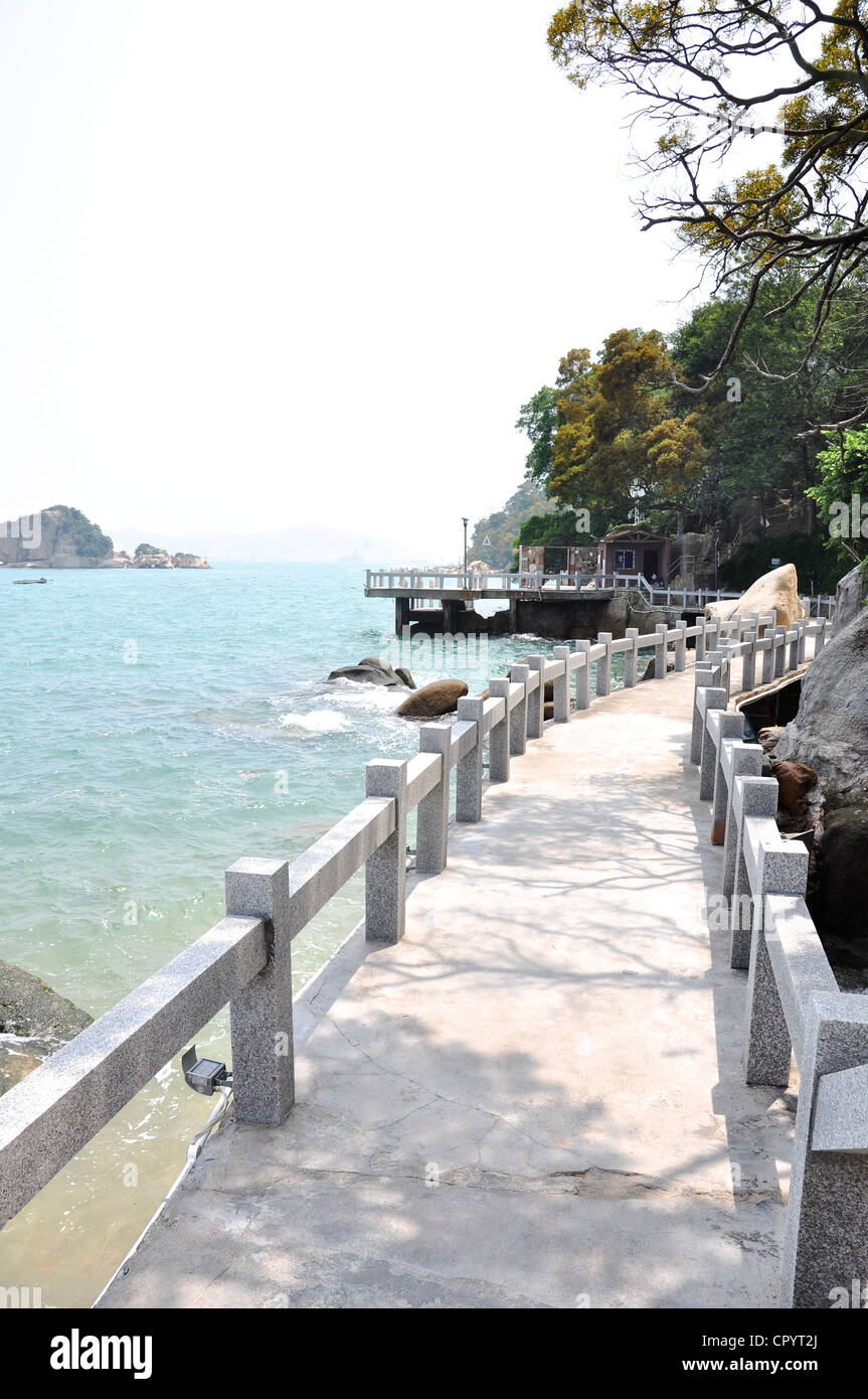 xiamen landscape with downtown and beach Stock Photo - Alamy