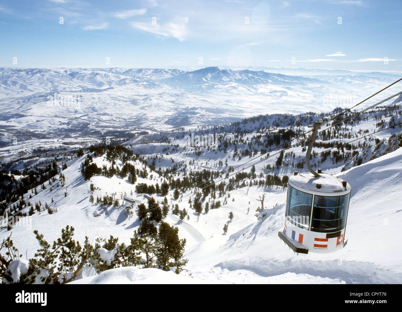 United States, Utah, Snowbasin ski resort Stock Photo - Alamy