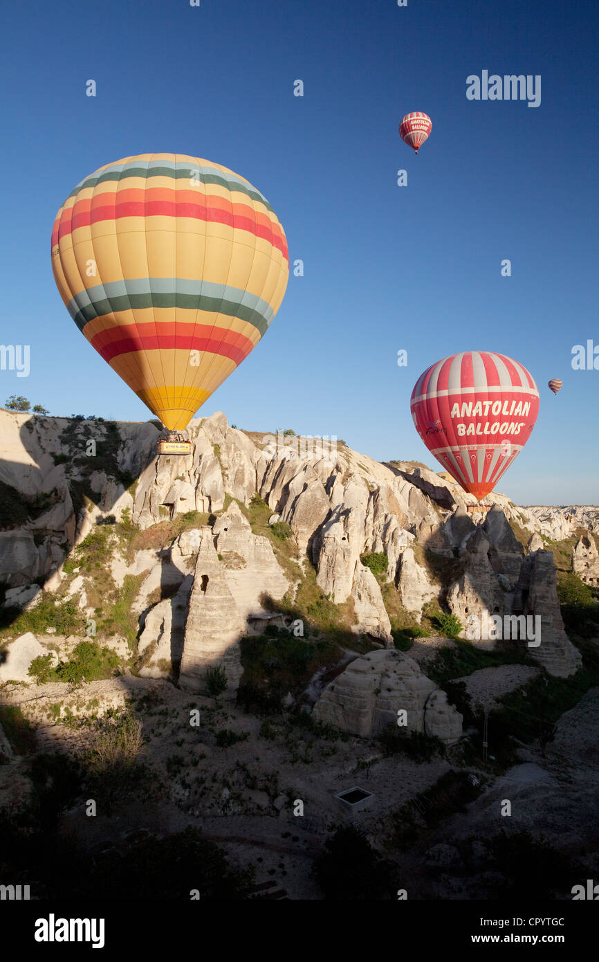 Hot air balloons, balloon ride, Goreme, UNESCO World Heritage Site ...