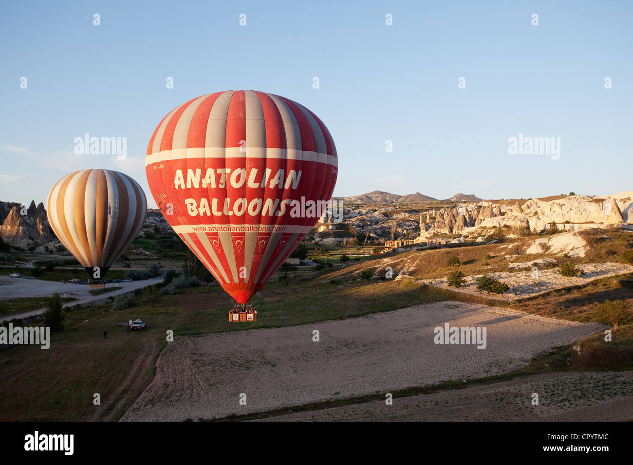 Hot air balloons, balloon ride, Goreme, UNESCO World Heritage Site ...