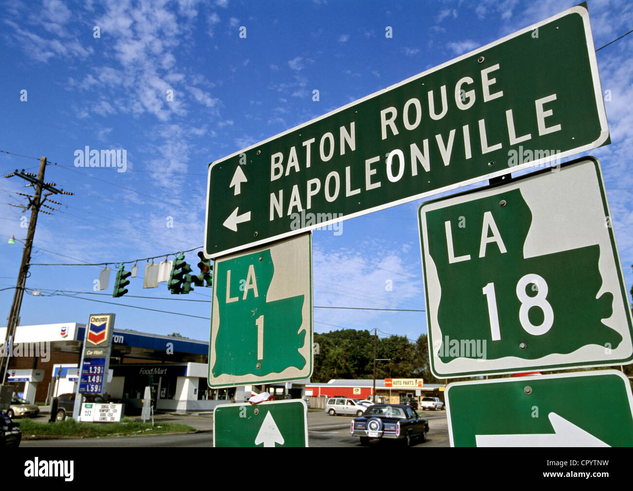 Louisiana road sign hi-res stock photography and images - Alamy