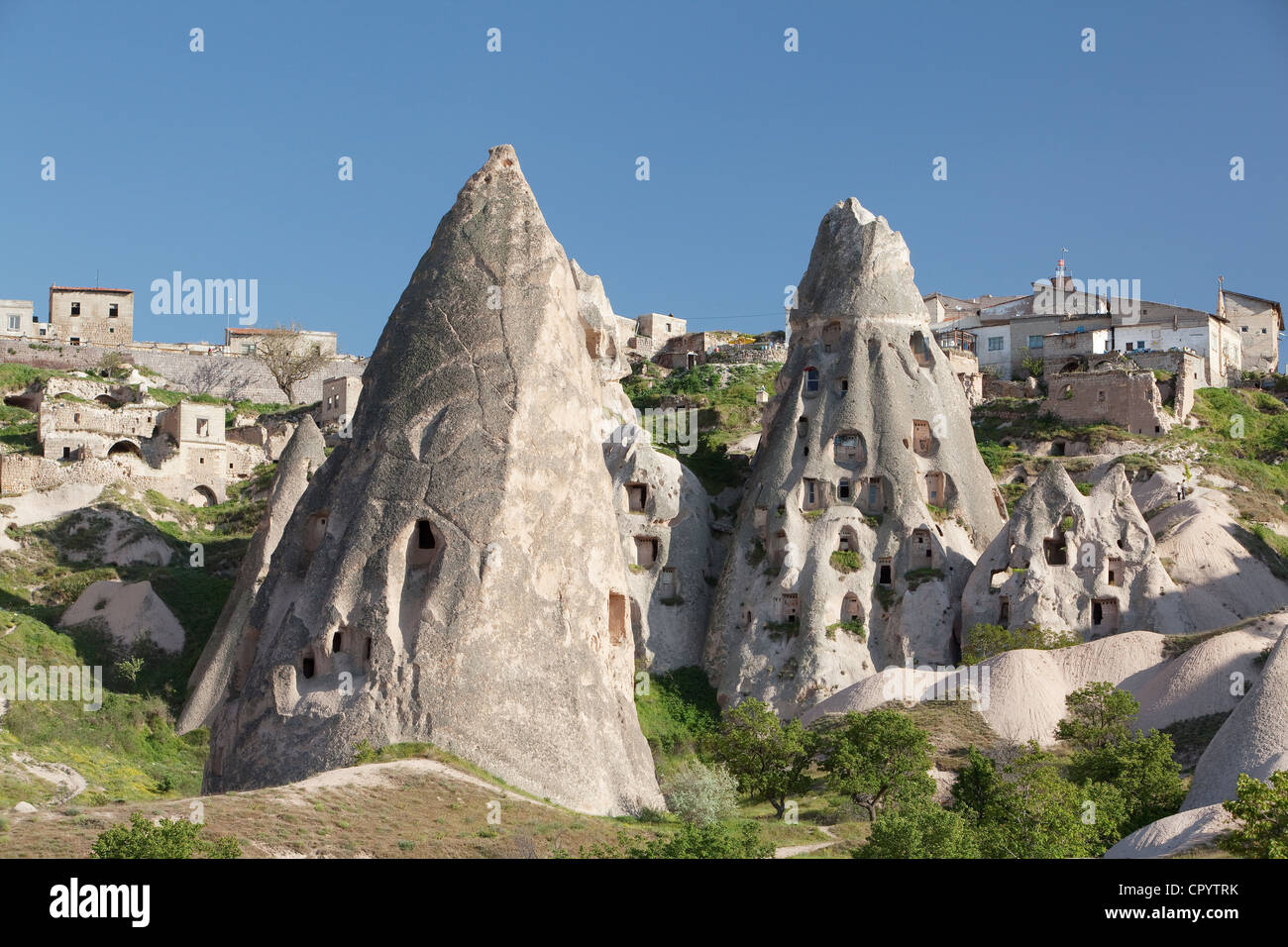 Tufa formations, Uchisar, Cappadocia, Turkey Stock Photo - Alamy