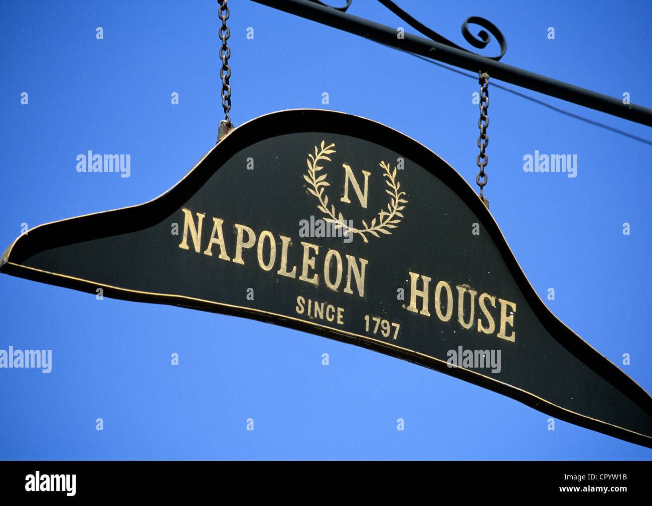 United States, Louisiana, New Orleans, sign of a famous bar Stock Photo ...