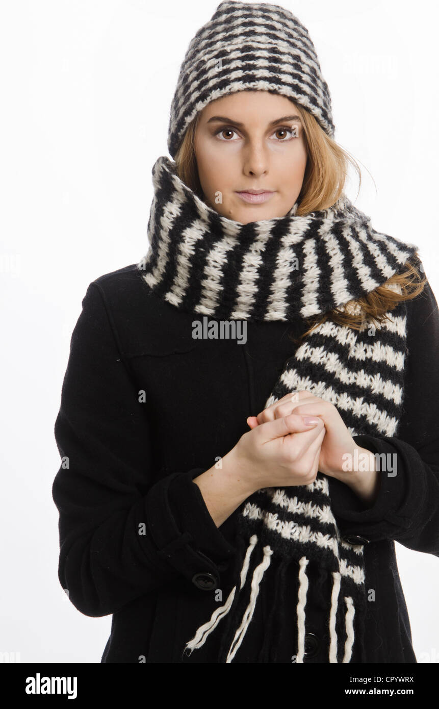 Woman wearing winter clothing Stock Photo - Alamy