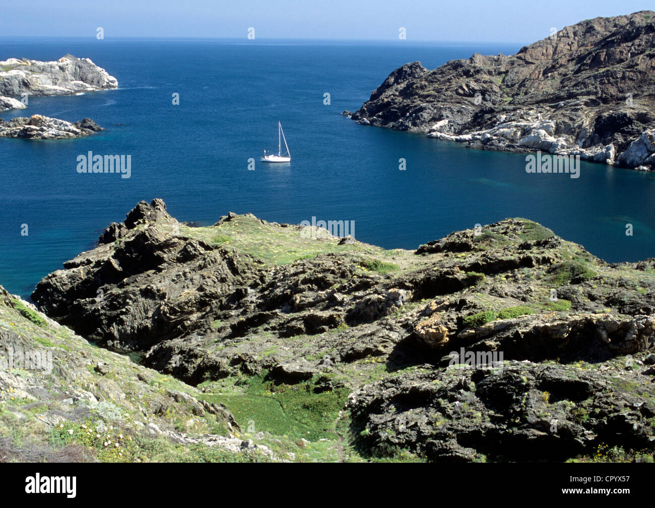 Spain, Catalonia, Costa Brava, Cabo de Creus Natural Reserve Stock ...