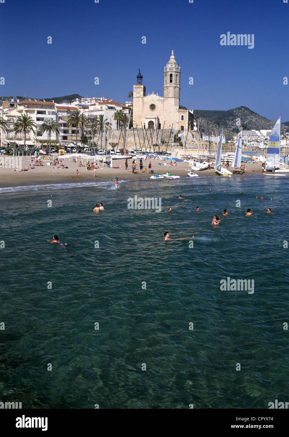 Sitges beach tourism hi-res stock photography and images - Alamy