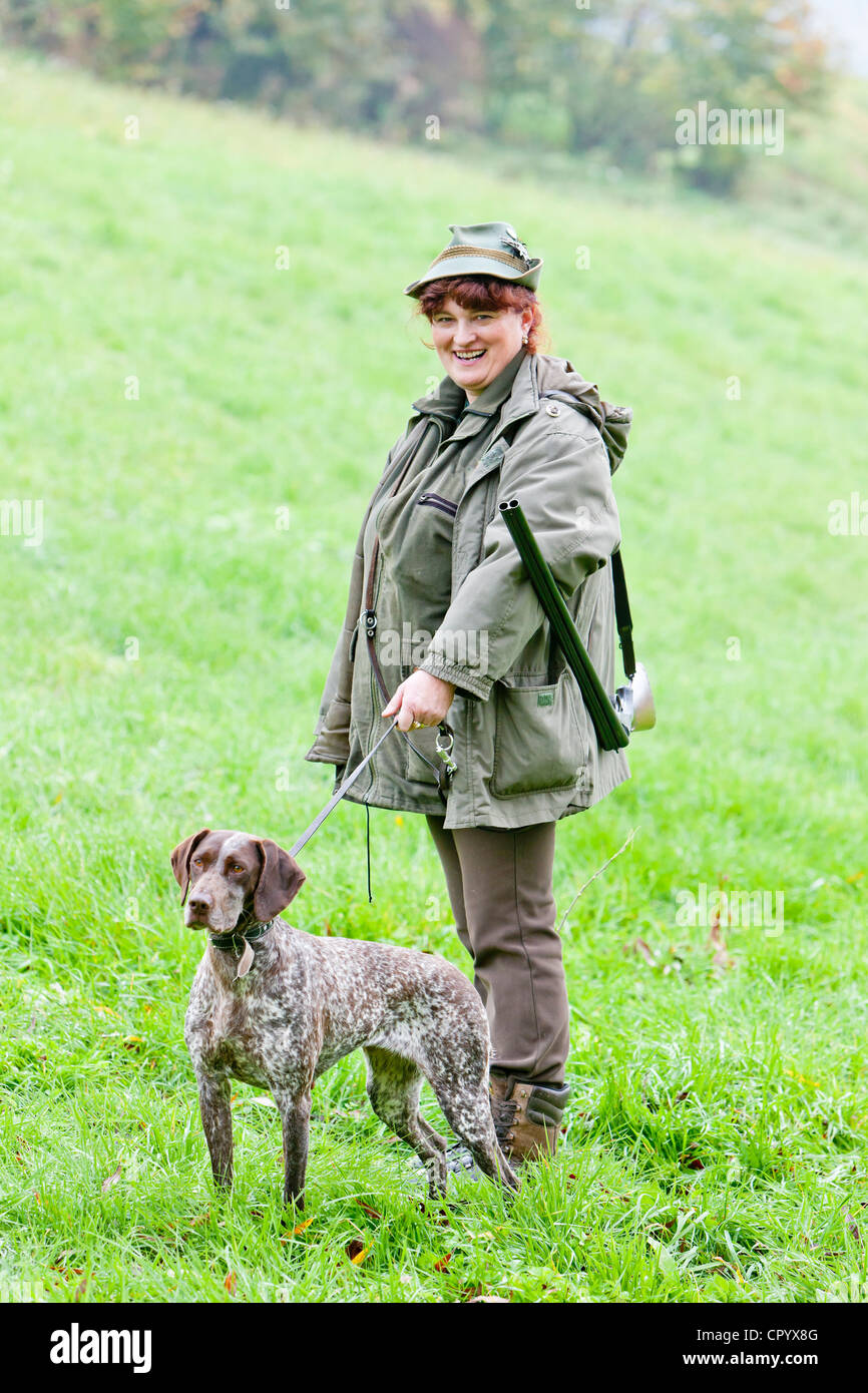 woman hunter hunting Stock Photo - Alamy