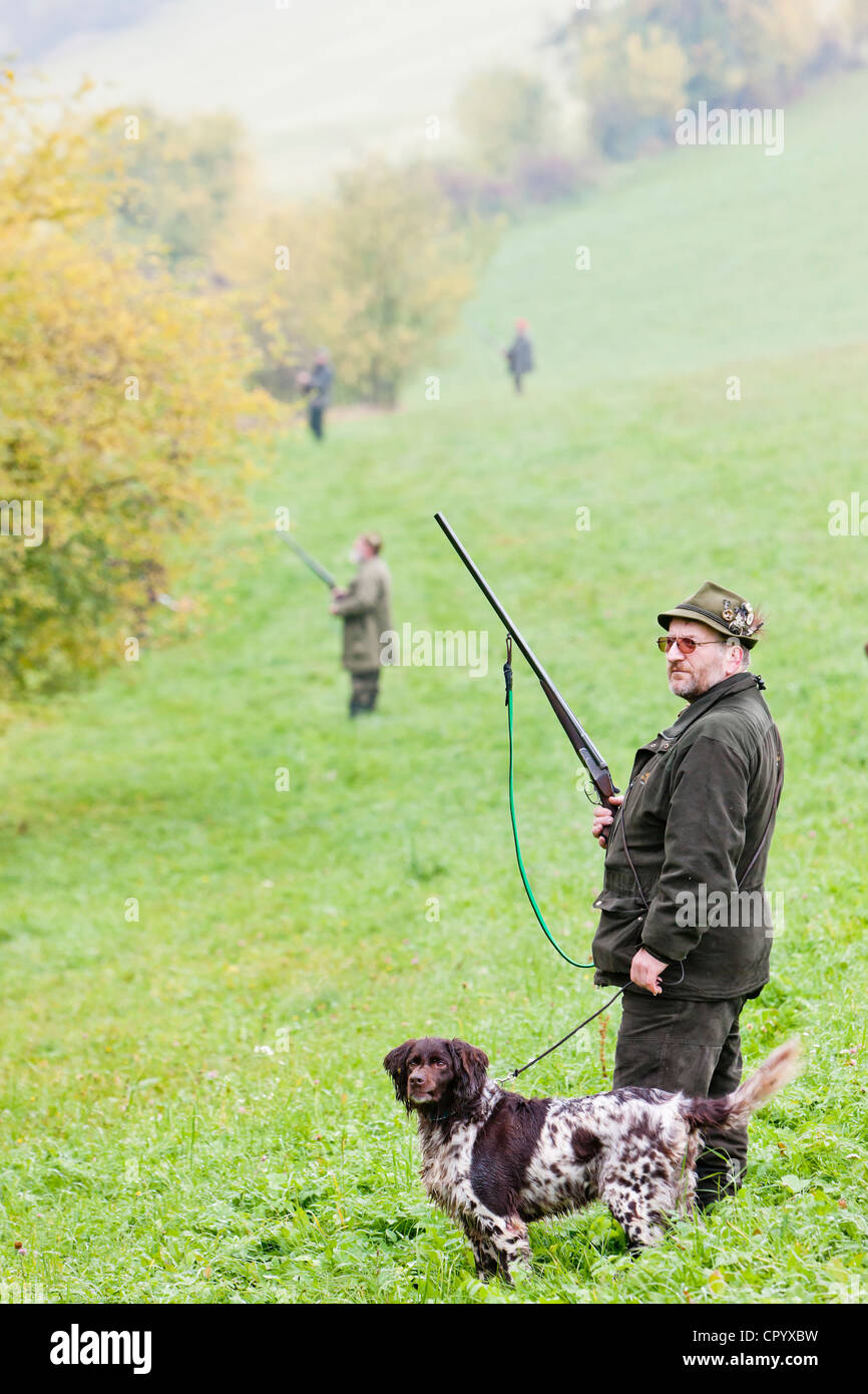 hunters at hunt Stock Photo - Alamy