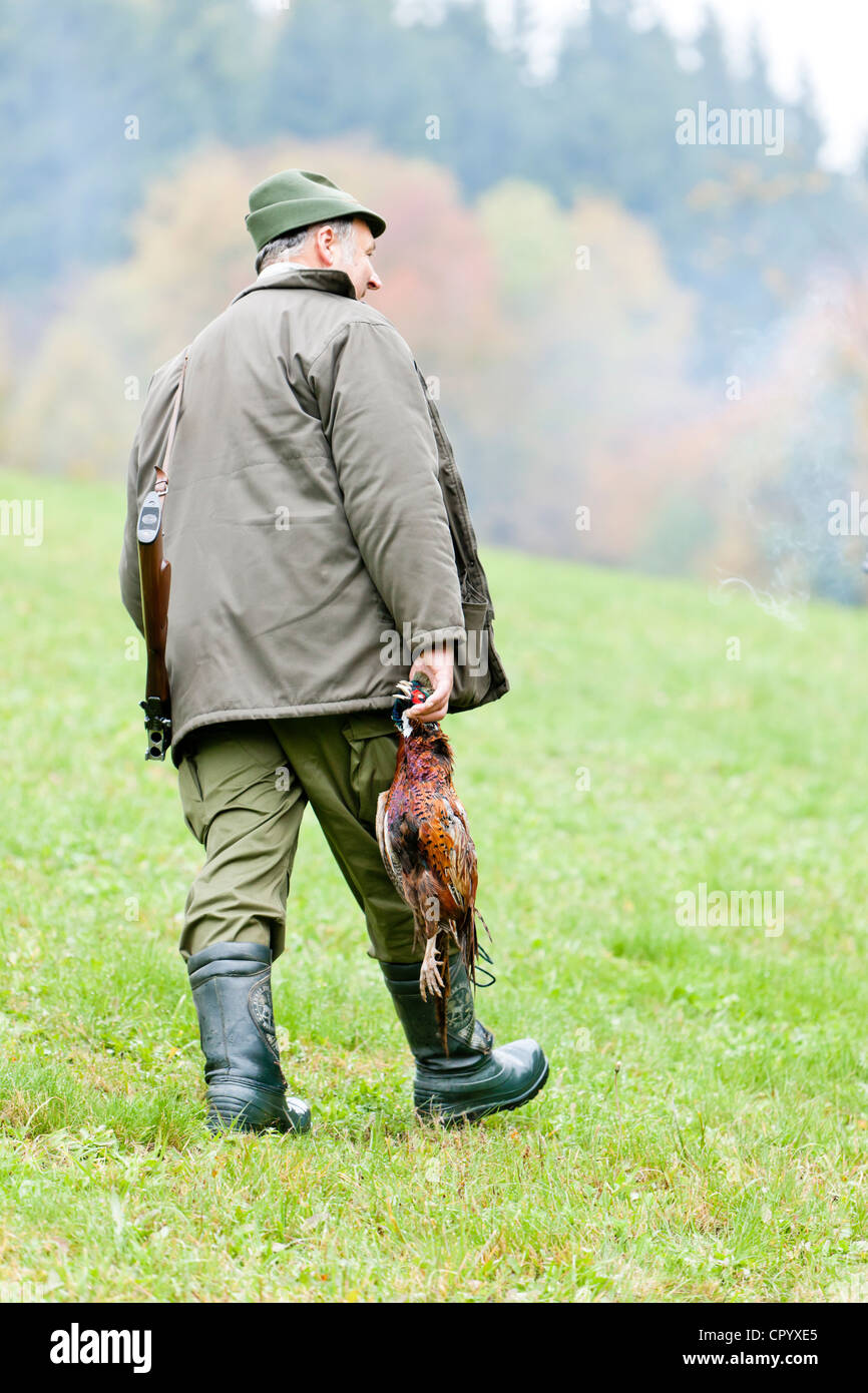 hunter with a catch Stock Photo - Alamy