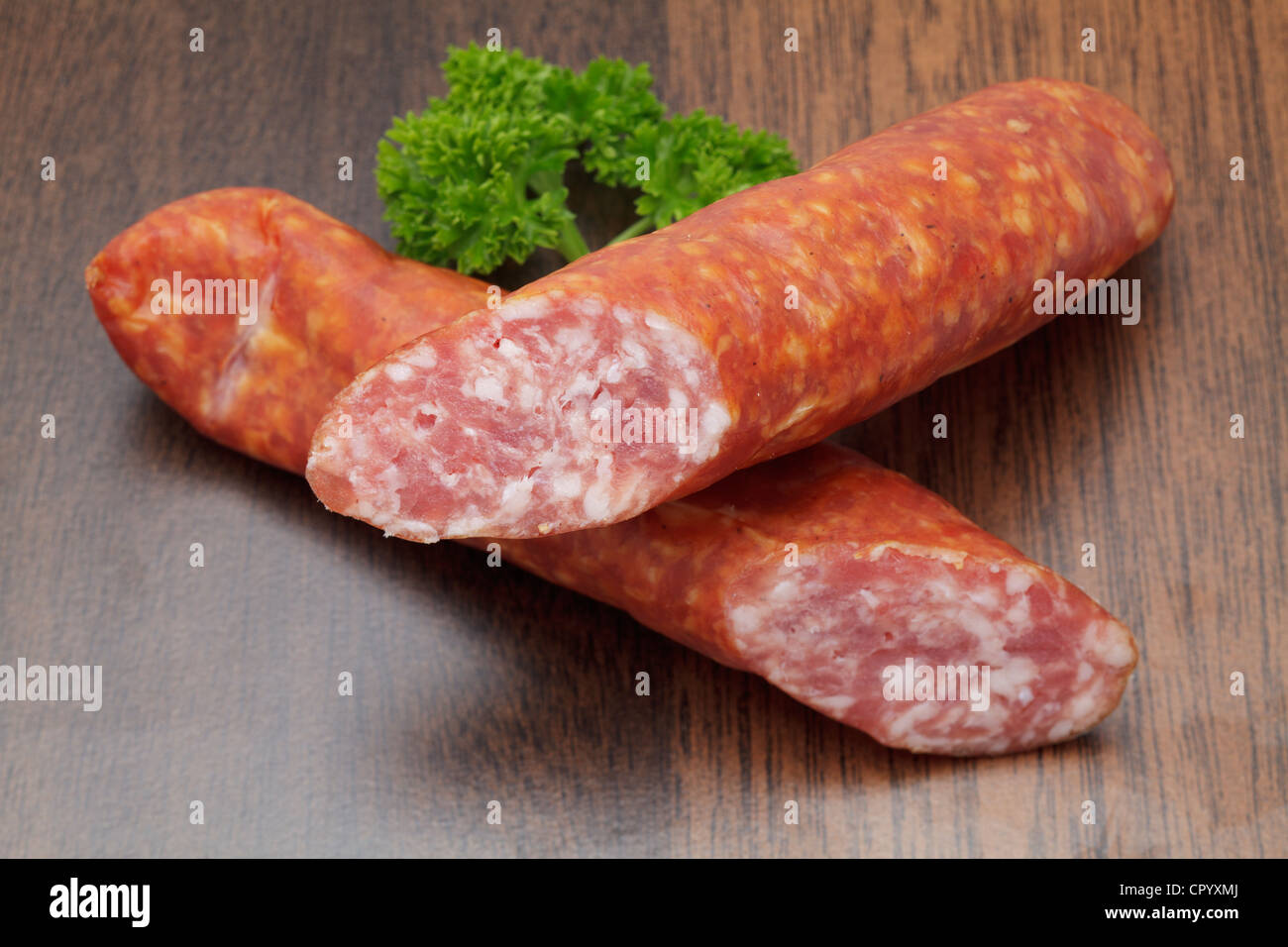 Mettwurst smoked sausage Stock Photo - Alamy