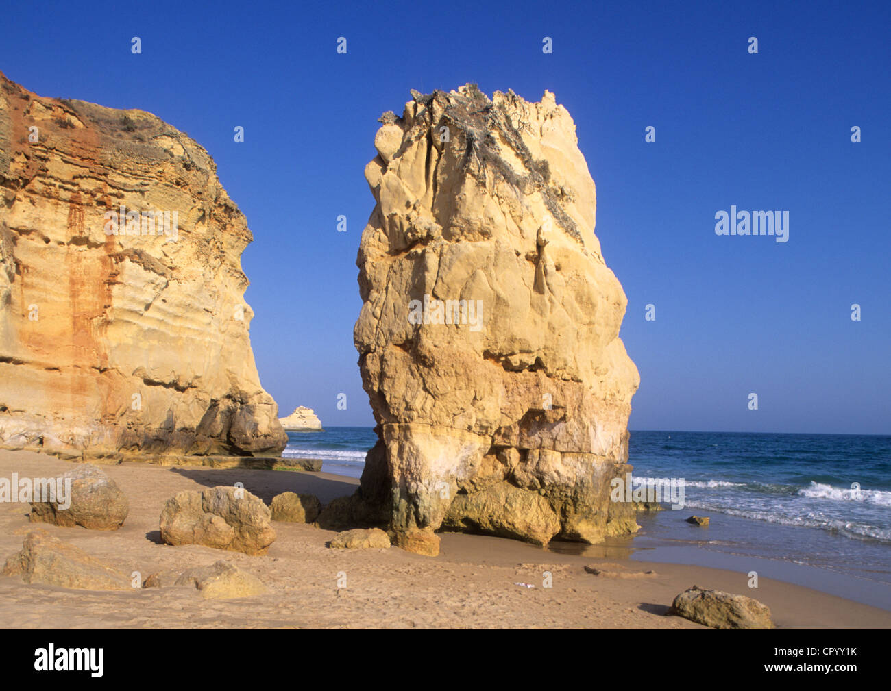 Portugal, Algarve Region, Playa da Vau Beach Stock Photo - Alamy
